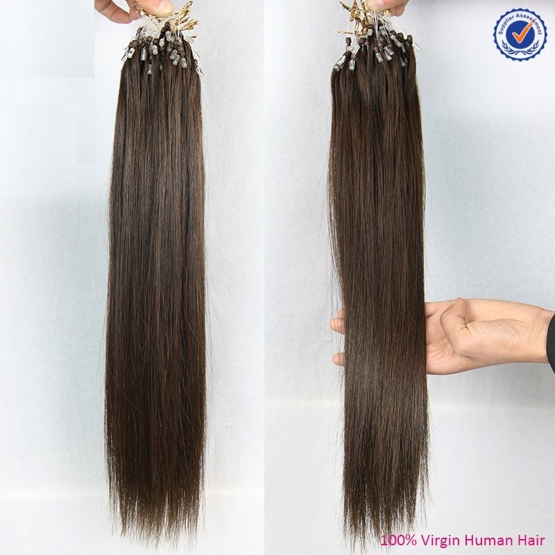 Extensiones micro del pelo del lazo, clip del ser humano del 100% en ...